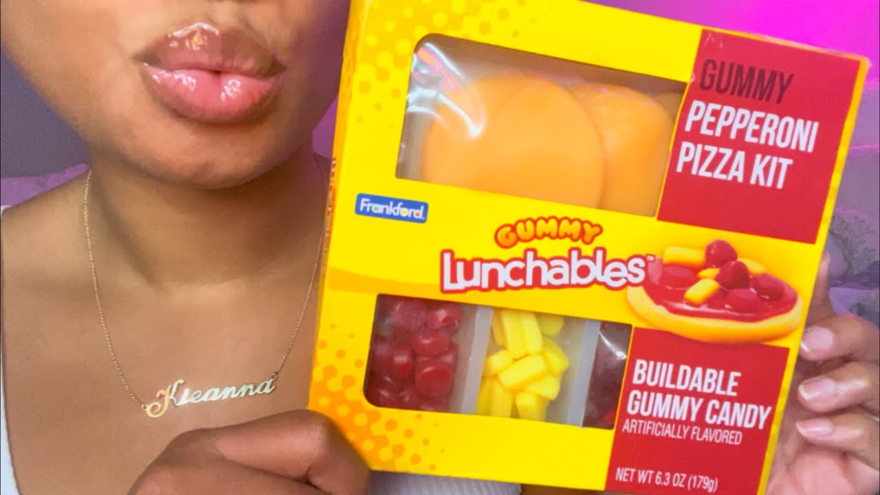 ASMR | Fake Lunchable 🍕 Candy PIZZA Lunchable 🤪 - YouTube