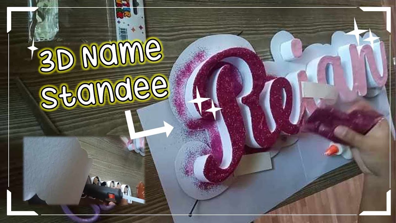 Name letter standee for a Debutante (life lately, glitters and glue ...