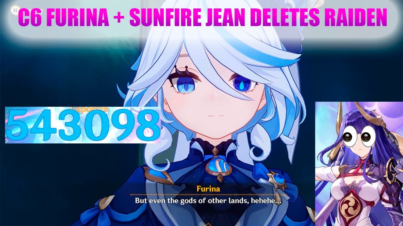 Genshin Impact | C6 Furina Deletes the Raiden Shogun Boss, Furina ...