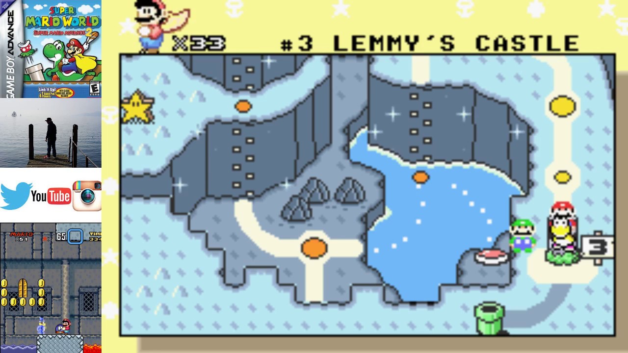 How to reach Lemmy's Castle check point in Super Mario World: Super ...