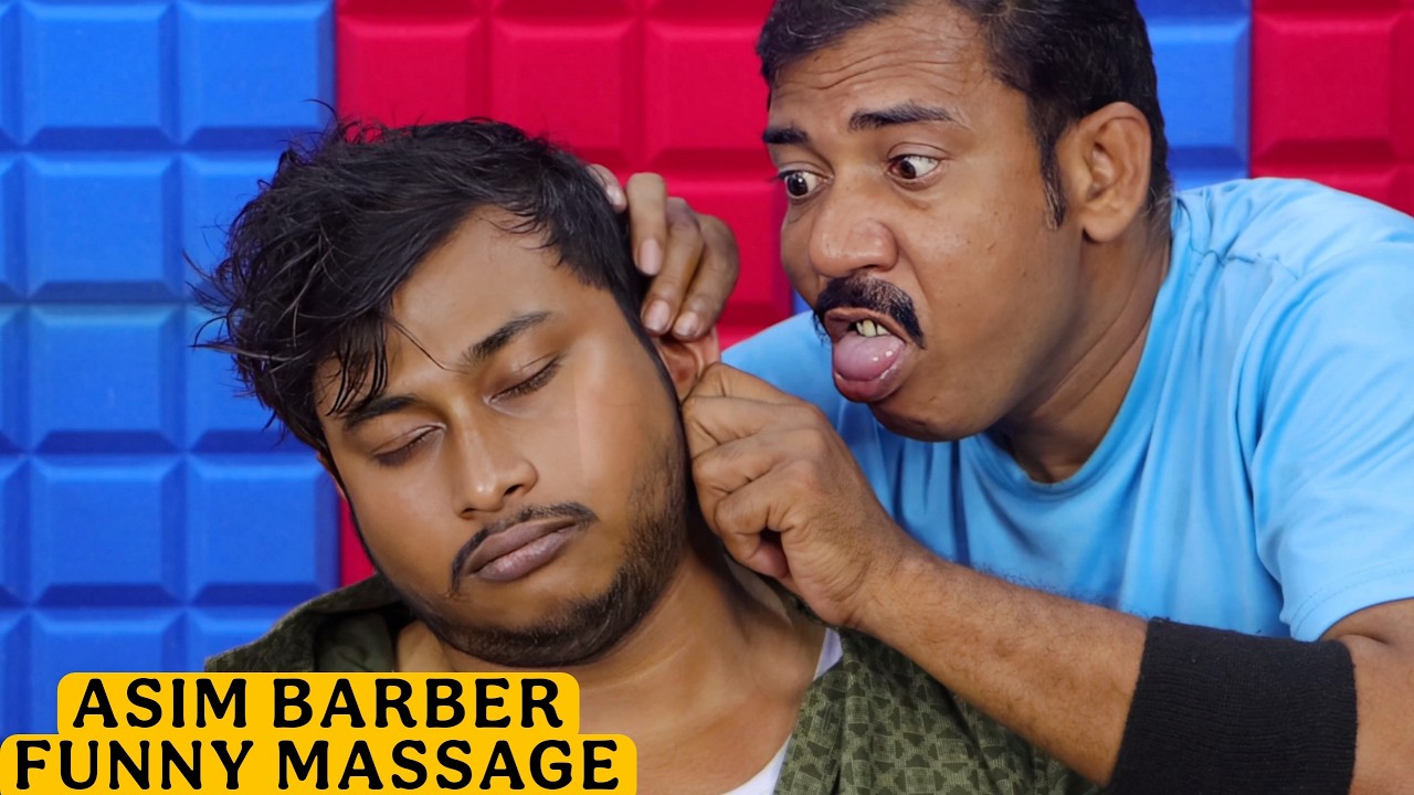 Powerful Head Massage & Neck Cracking by Asim Barber | Scalp Scratching ...