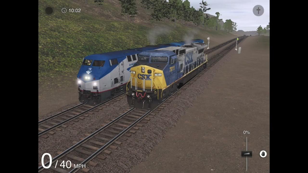 Review on the CSX C40-8W & Amtrak P42 in Trainz 3 - YouTube