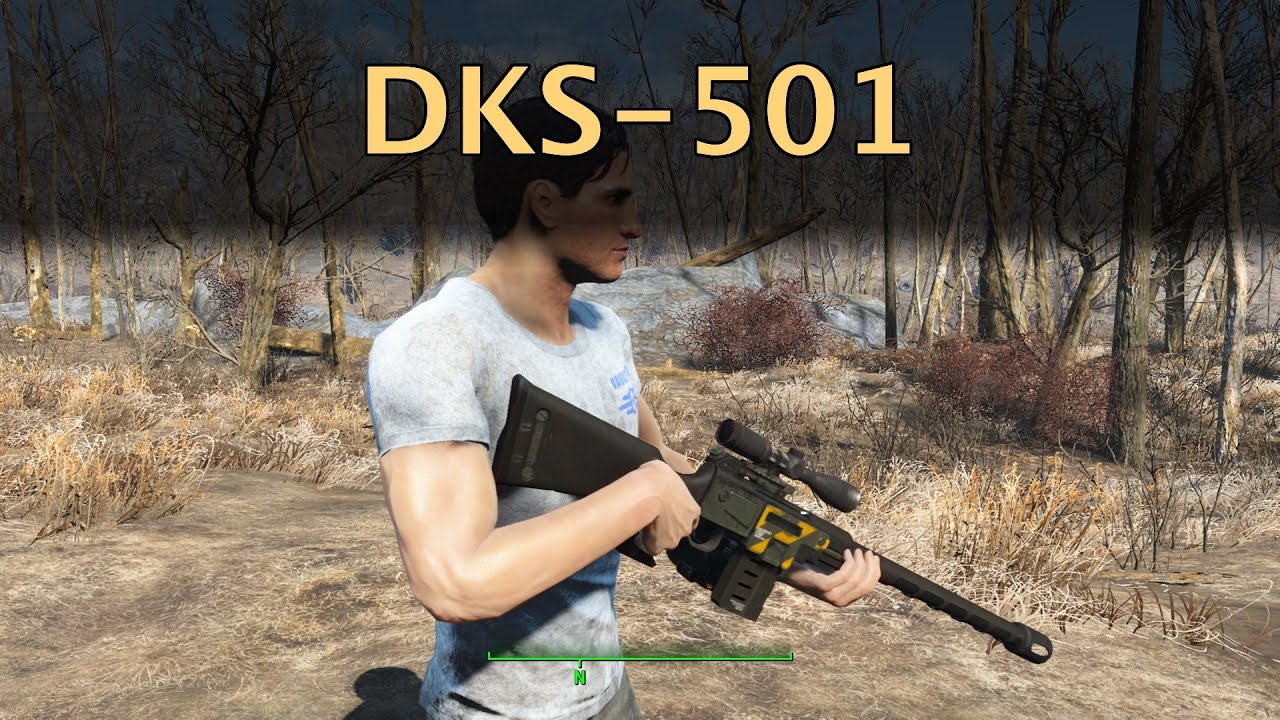 【Xbox One】Fallout 4 MOD「DKS-501 Sniper Rifle」試し撃ち - YouTube