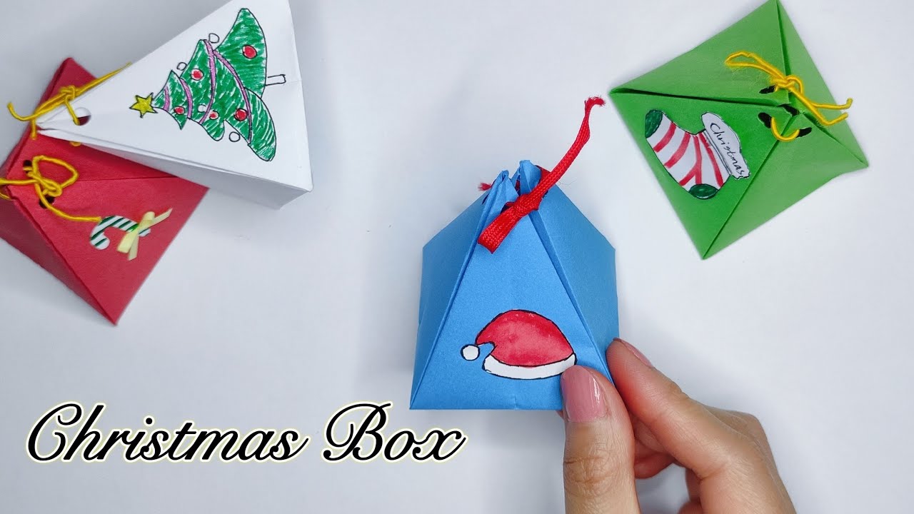Easy Origami Christmas Box - Easiest Method - Nice DIY - YouTube