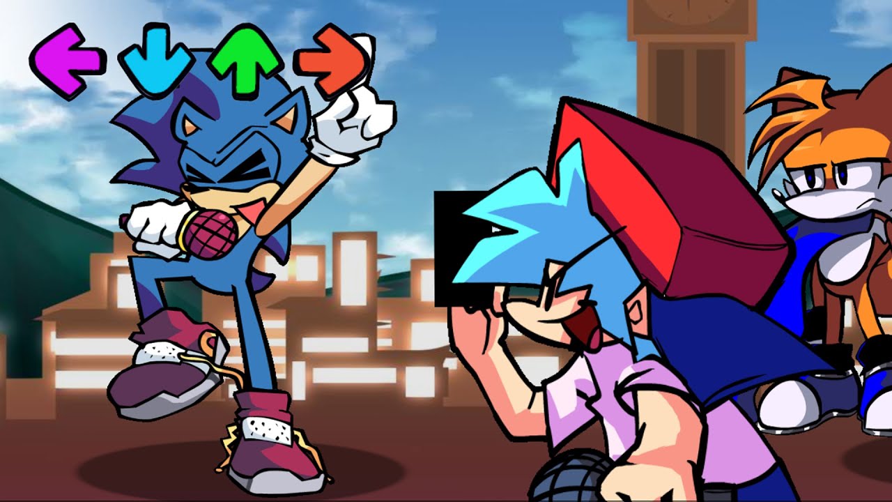 Friday Night Funkin' - Sonic VS Boyfriend - Eescape From the City Sonic ...