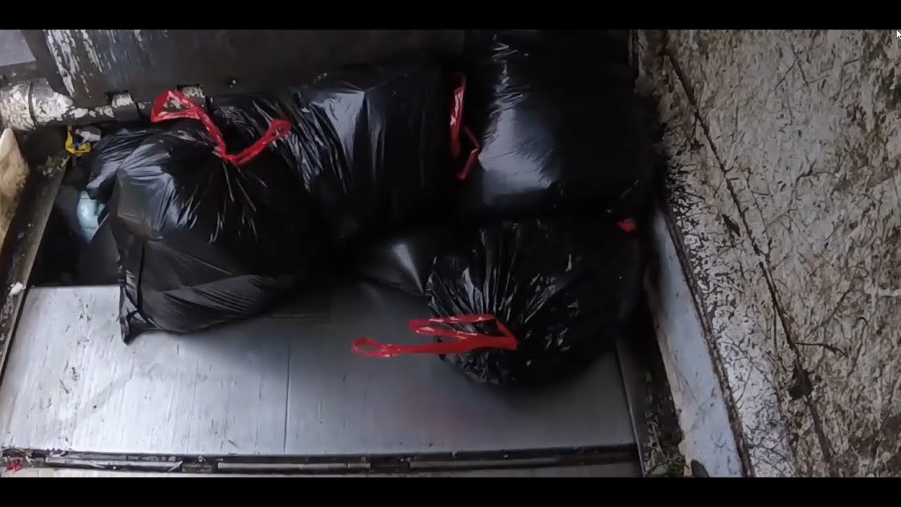 Recycling Magic: Garbage Truck Compacts Smelly Trash Bags - YouTube