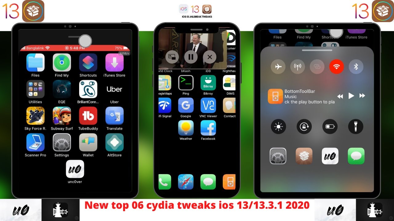 New top 06 cydia tweaks ios 13/13.3.1 2020 - YouTube