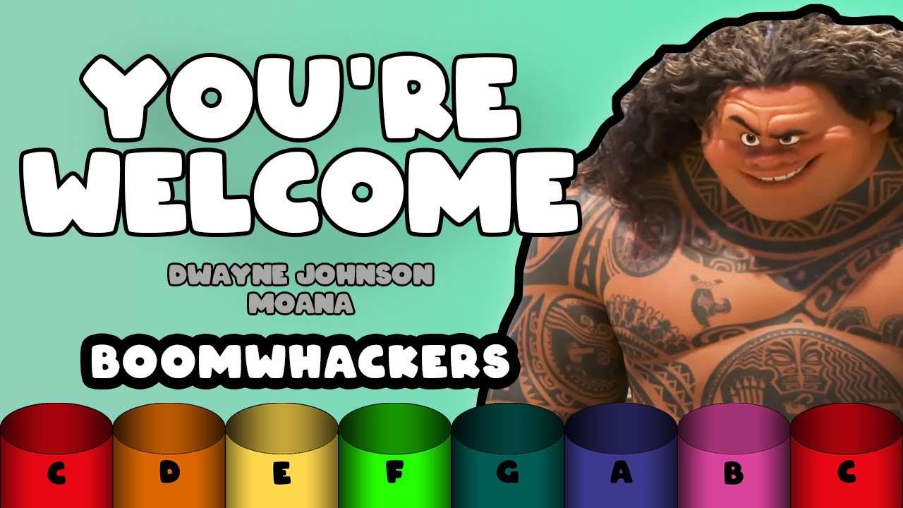 You're Welcome - Boomwhacker Play Along [Easy] - YouTube