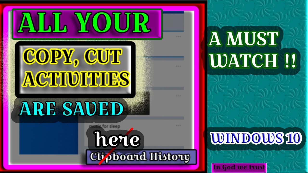 How to view your Clipboard History in Windows 10 - YouTube