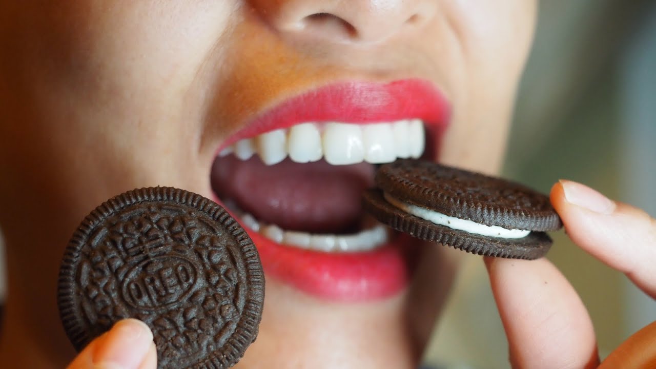 Chewed Oreo Close Up - YouTube