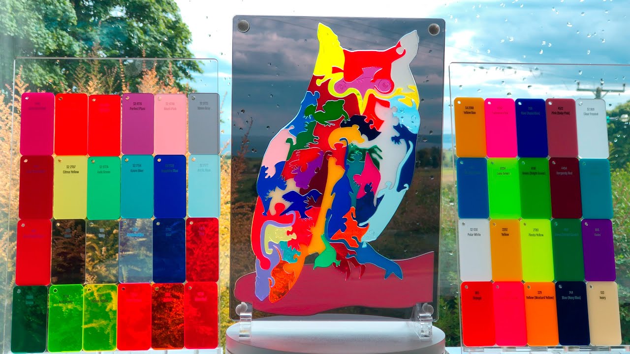 Michael Autumn exploring coloured acrylic sheets as a stained glass ...