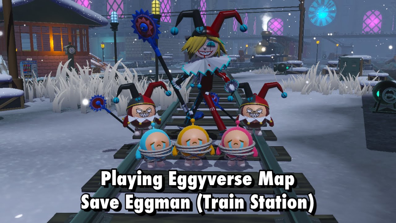 Playing Eggyverse Map Save Eggman (Train Station) - Eggy Party - YouTube