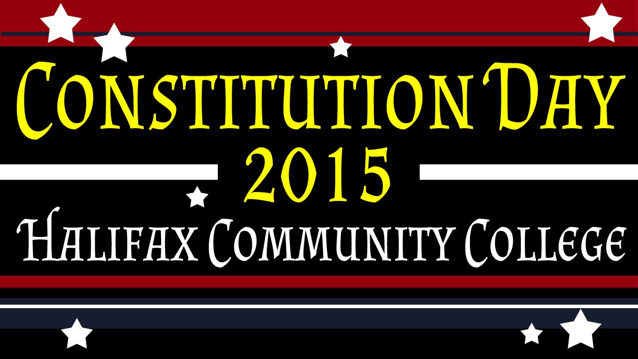 Constitution Day 2015 - Halifax Community College - YouTube