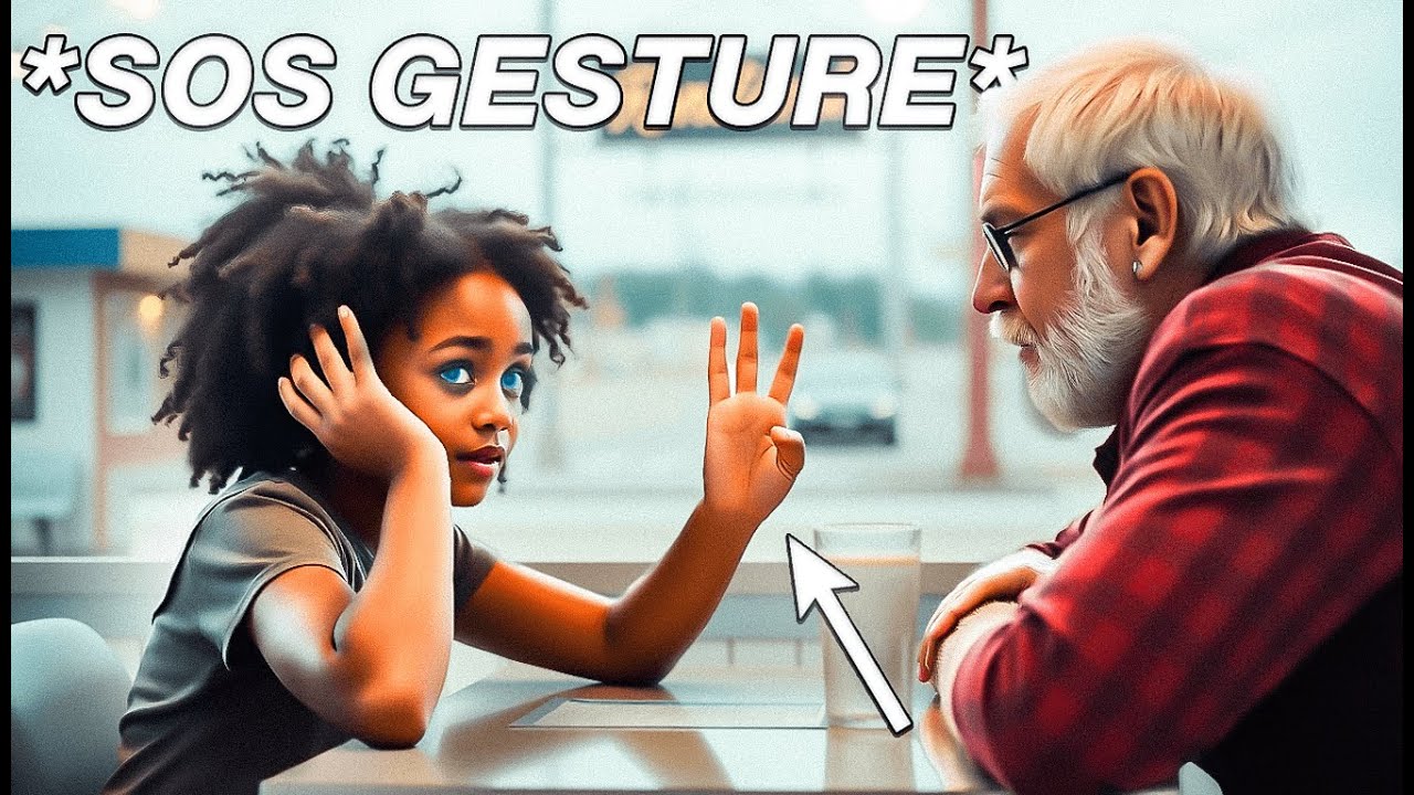 Black Girl Makes SOS Gesture At Roadside Diner With White Father ...