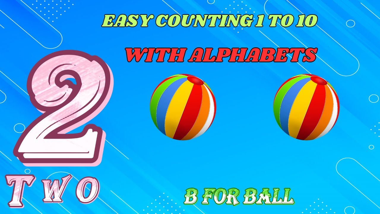 Alphabets Counting 1 to 10 | Backward Counting 10-1 | 123 Counting For ...