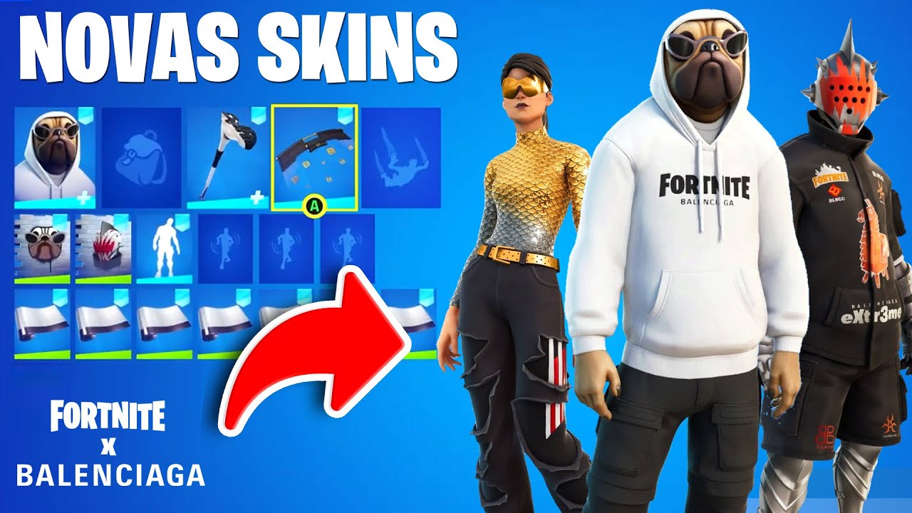 *VAZOU* NOVAS SKINS e ACESSÓRIOS - Fortnite x Balenciaga - YouTube