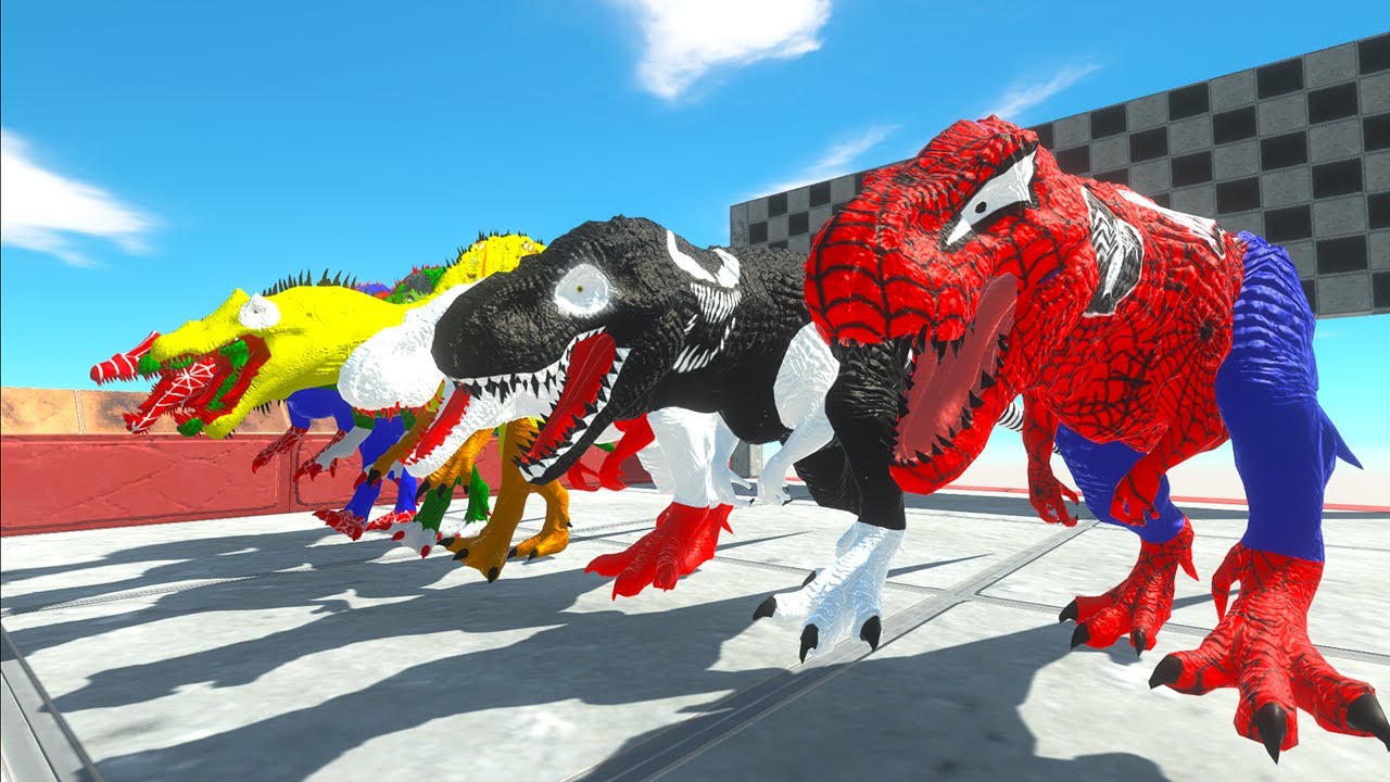 Hunting Found Jurassic World Ev T-rex Vs Ankylosaurus Marvel Speed Race ...