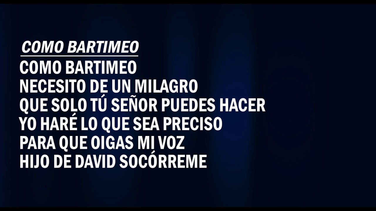 Como Bartimeo, Lo que no puedo hacer Tú puedes (COVER) Bryan Quintero ...
