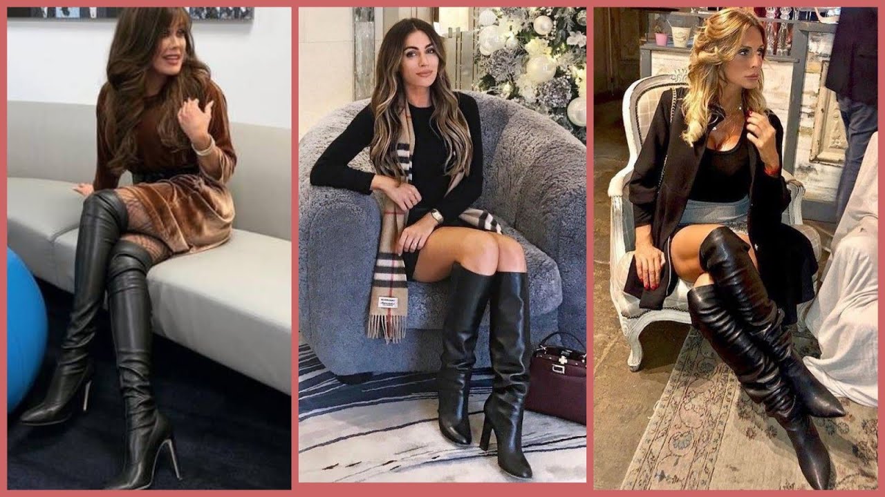 Fashionable And Stunning leather long shoes ideas for women's - YouTube