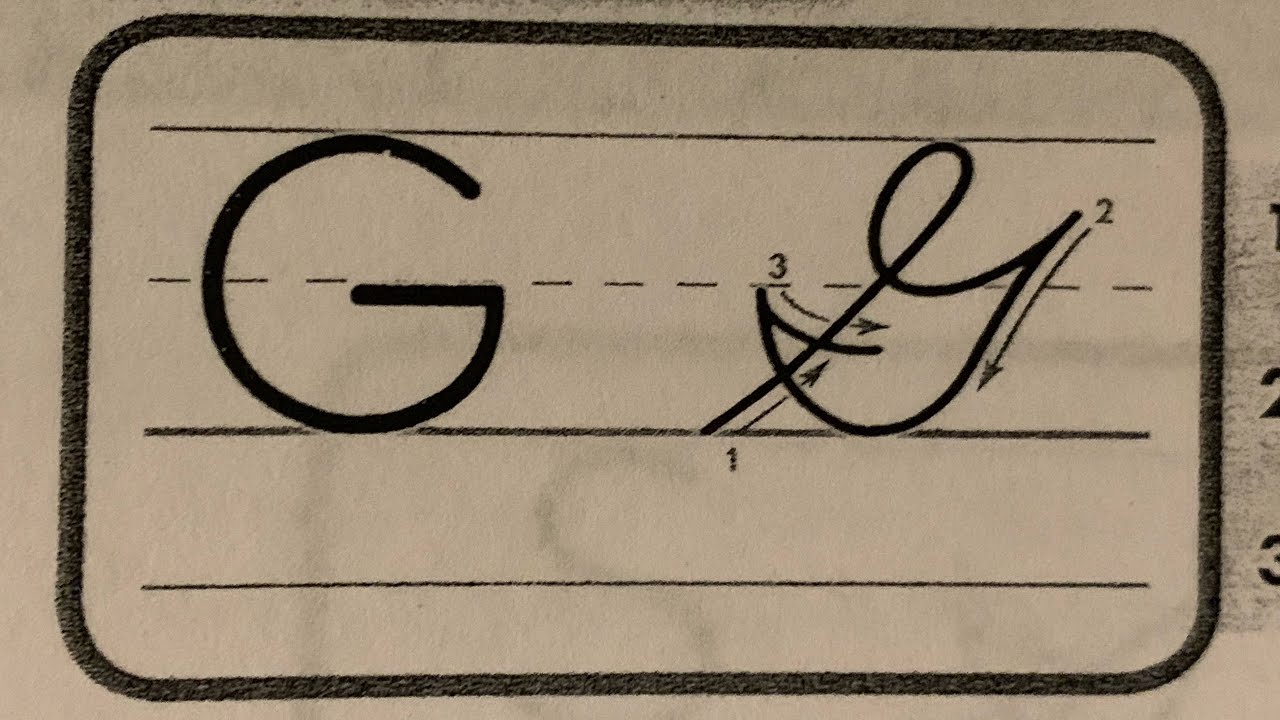 Cursive G - YouTube