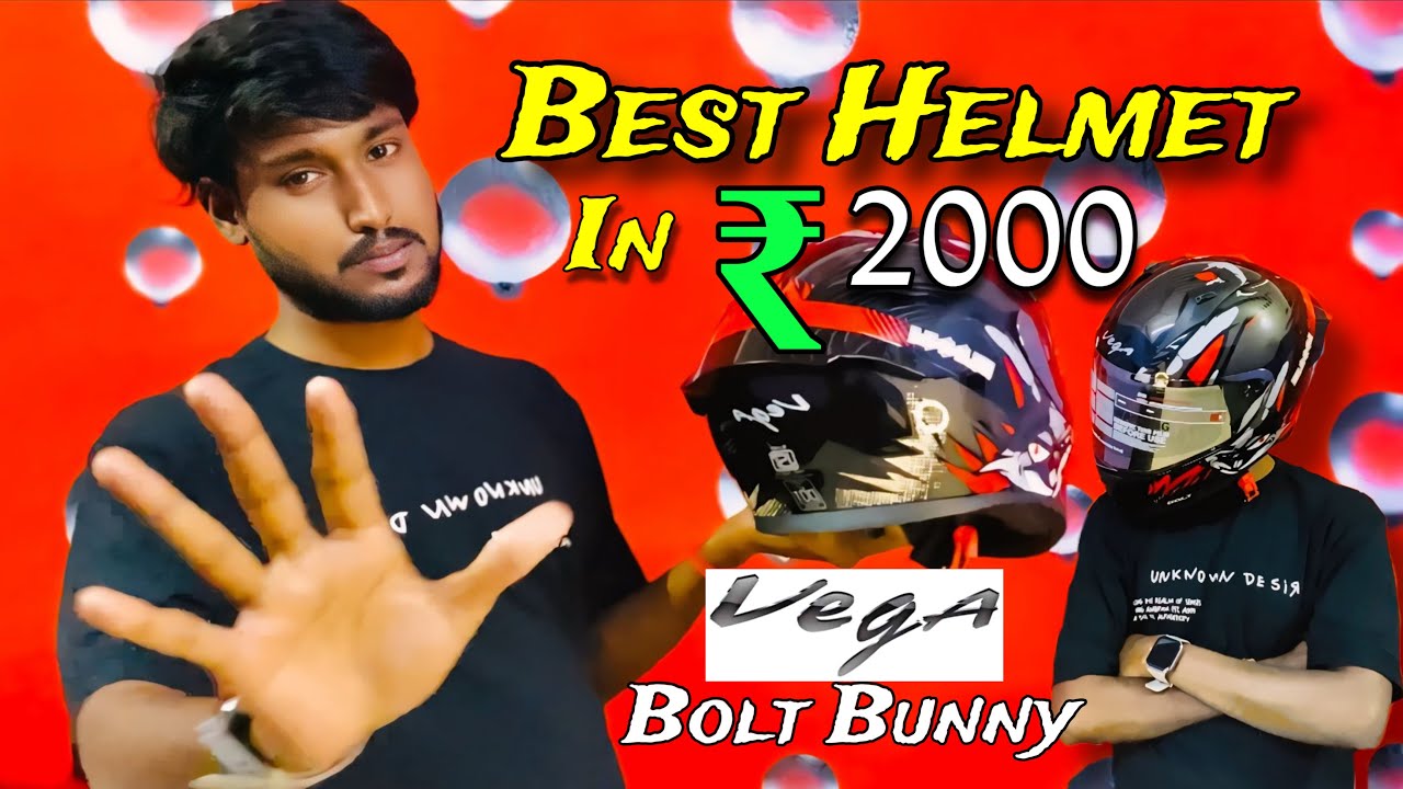 Vega Bolt Bunny Helmet | Best DOT Helmet Under 2000/- | Vega Bolt ...