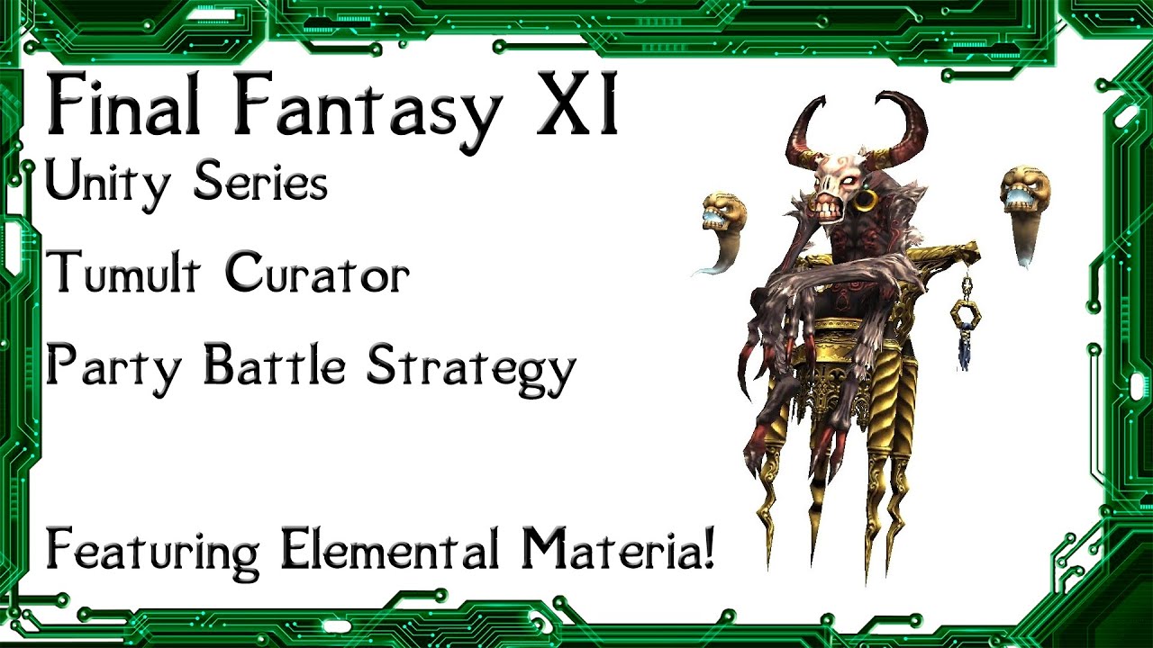 FFXI - Unity Tumult Curator Battle Strategy and Example - YouTube