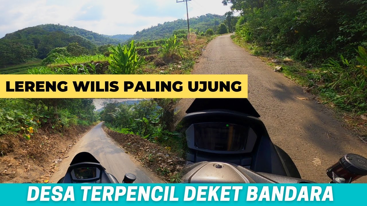 Jalan menuju desa terpencil di lereng gunung wilis arah bandara doho ...