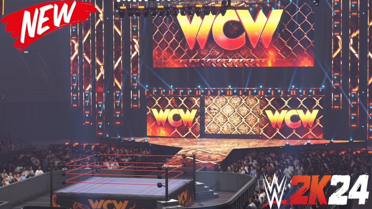 EARLY FIRST LOOK AT A NEW WCW DLC ARENA IN WWE2K24+NEW HIDDEN MOVES ...