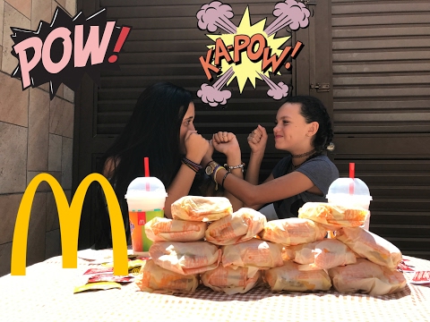 Desafio quem come mais lanche do mc donald's