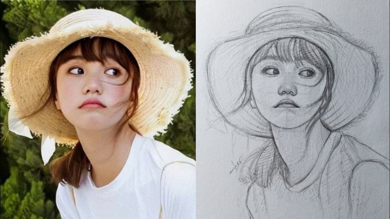 how to draw a girl's face | drawing tutorial for beginners - YouTube