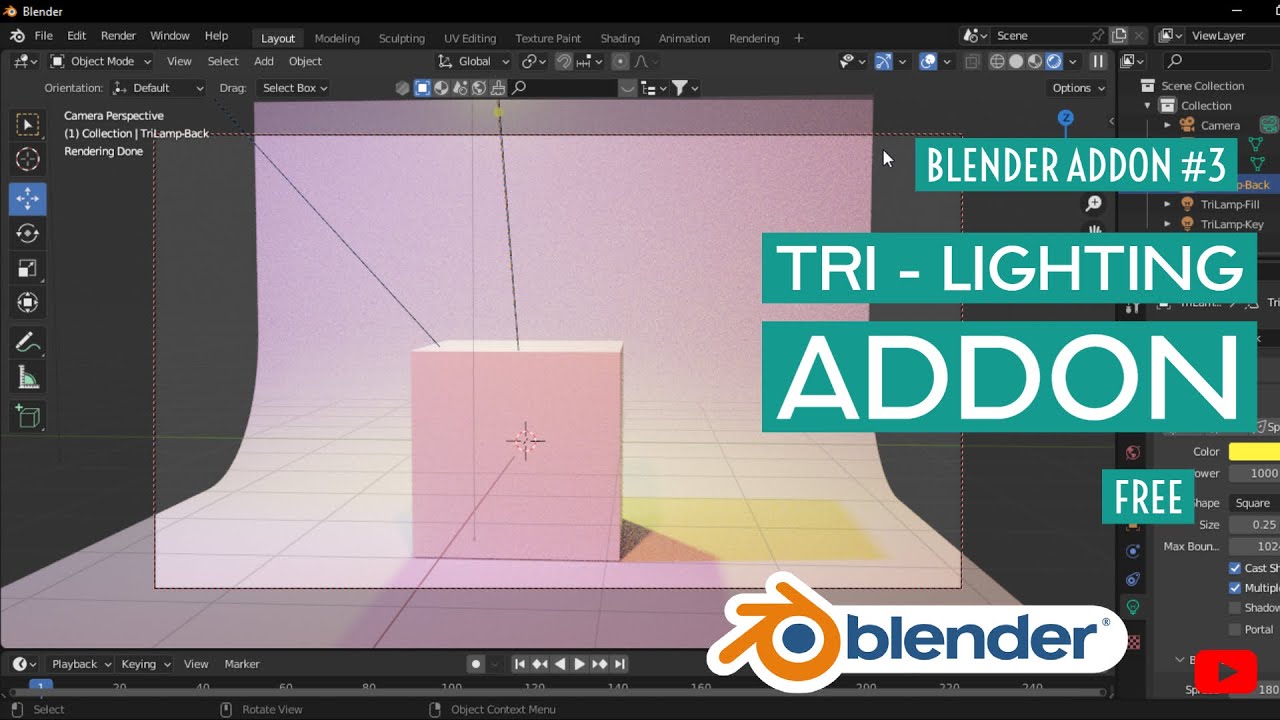 Create Stunning Visuals with Tri Lighting Addon in Blender | Free Tutorial [Tamil] - YouTube