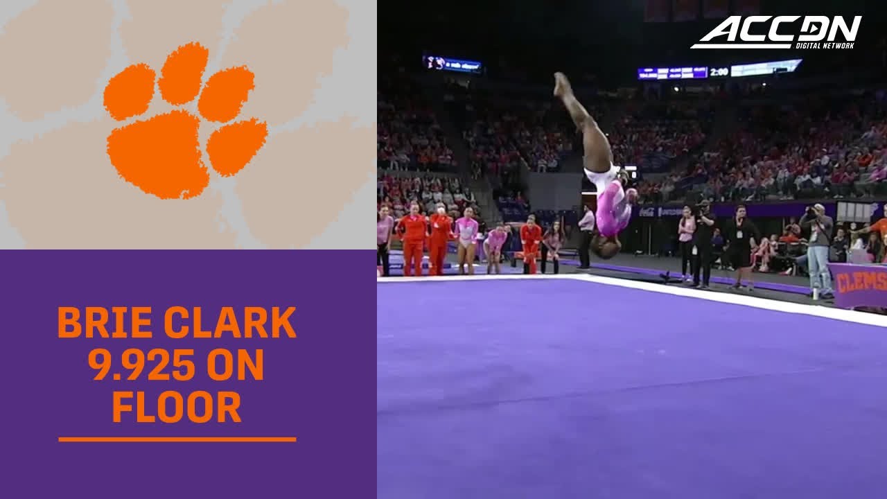 Clemson's Brie Clark Ties For First On Floor With A 9.925 - YouTube