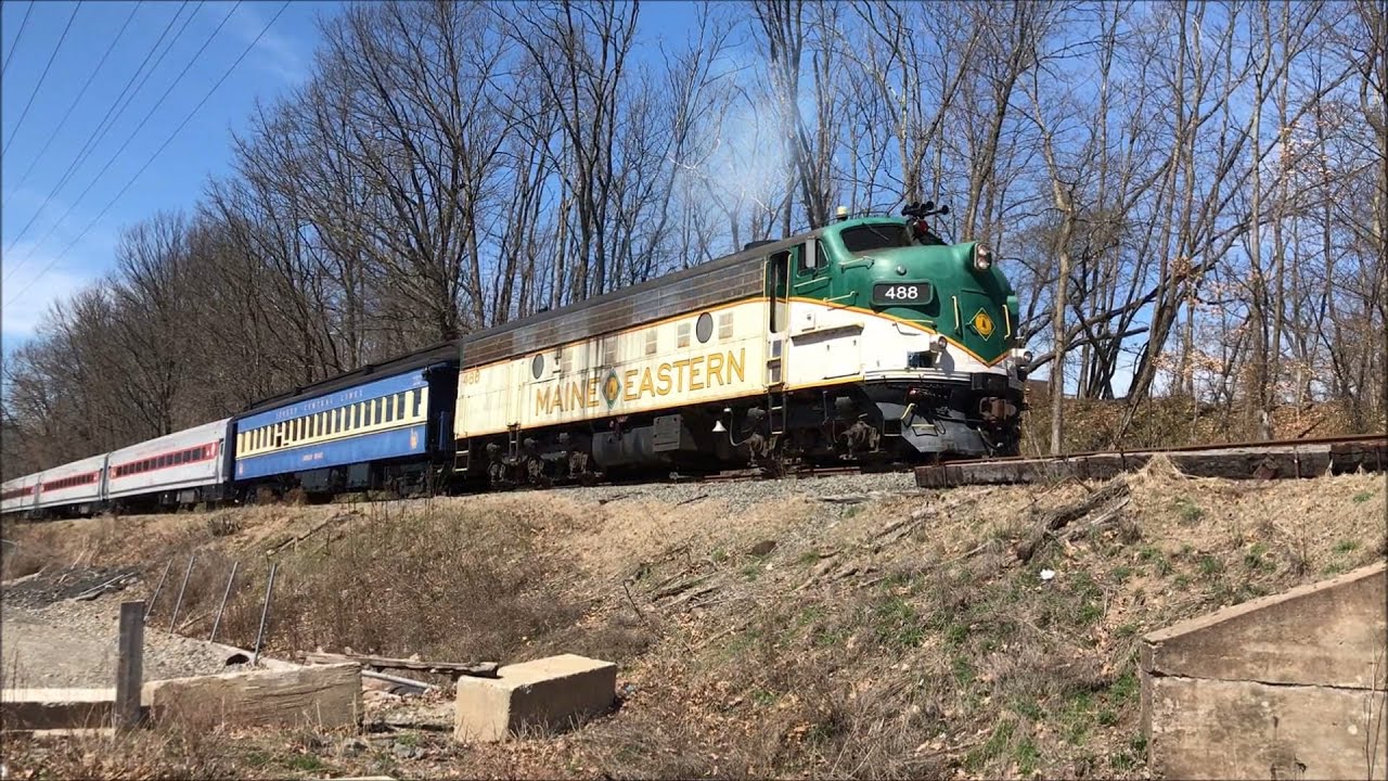 Whippany Railway Museum HD 60fps: Maine Eastern EMD FL9 488 Leads ...