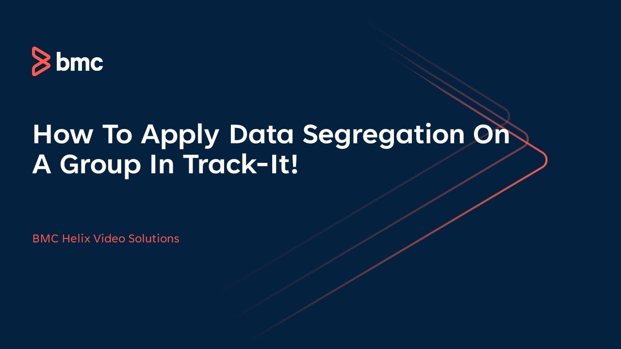 Track-It! 20.xx: How to apply Data Segregation on Group - YouTube