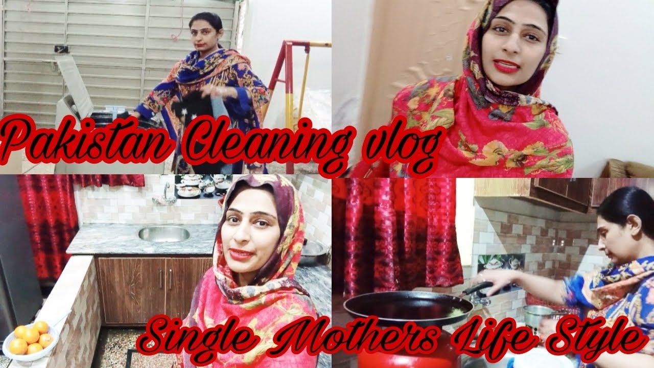 Hot aunty cleaning vlog || single women cleaning vlog || single mother ...