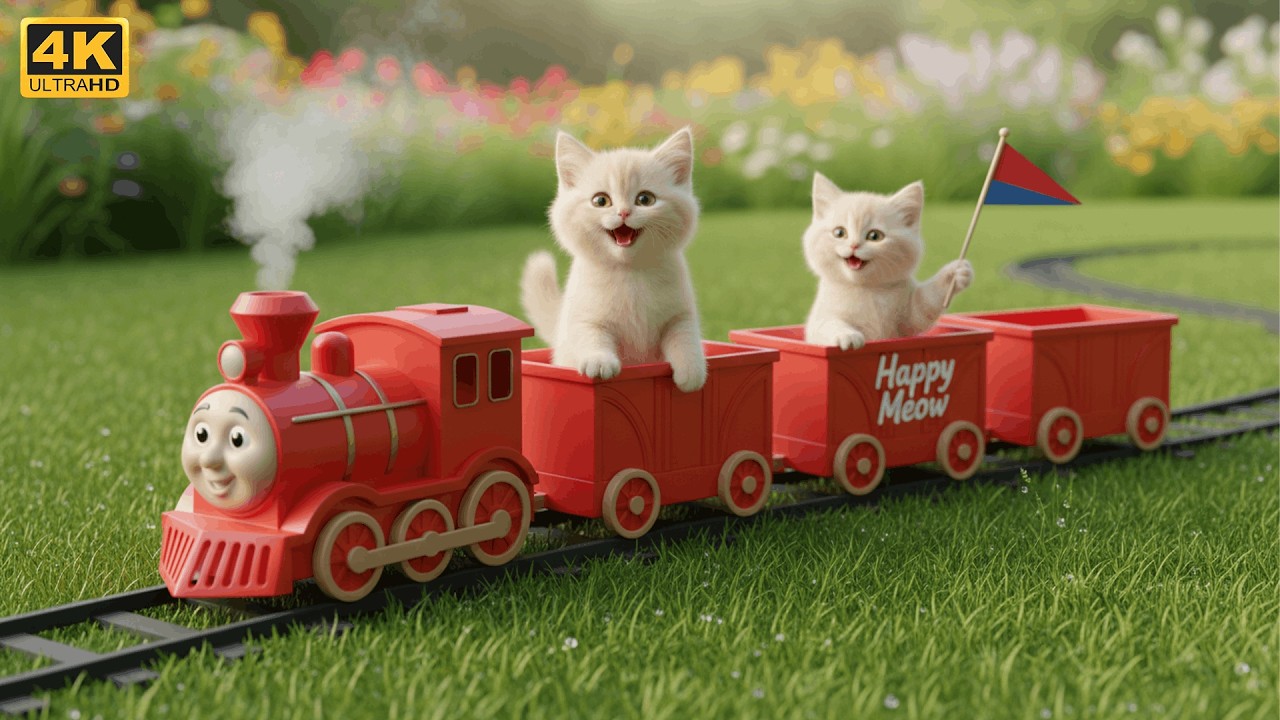 Mama Cat’s Emotional Journey to Buy Her kitten’s Dream Toy Train🚂 - YouTube