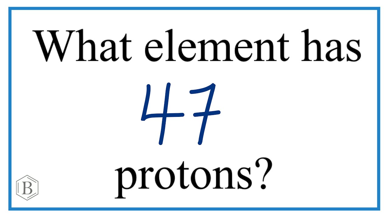 What Element Has 47 Protons? - YouTube