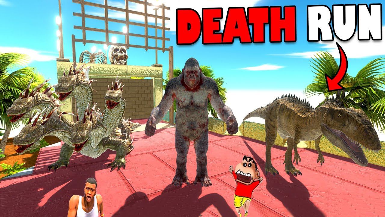 CHOP DEATH RUN vs SHINCHAN TEAM & HAMID TEAM in Animal Revolt Battle ...