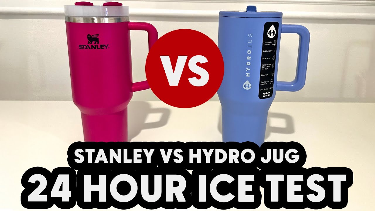24 HOUR ICE TEST Stanley vs Hydro Jug (and Leak Test) - YouTube