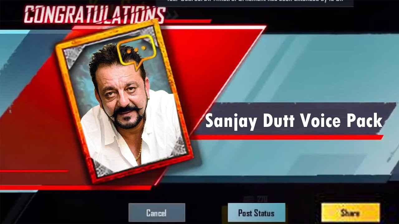 Sanjay Dutt Voice Pack In BGMI| Part- 1 | mOOdy - YouTube