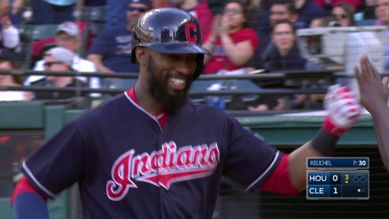 HOU@CLE: Jackson drives a solo homer to right-center - YouTube