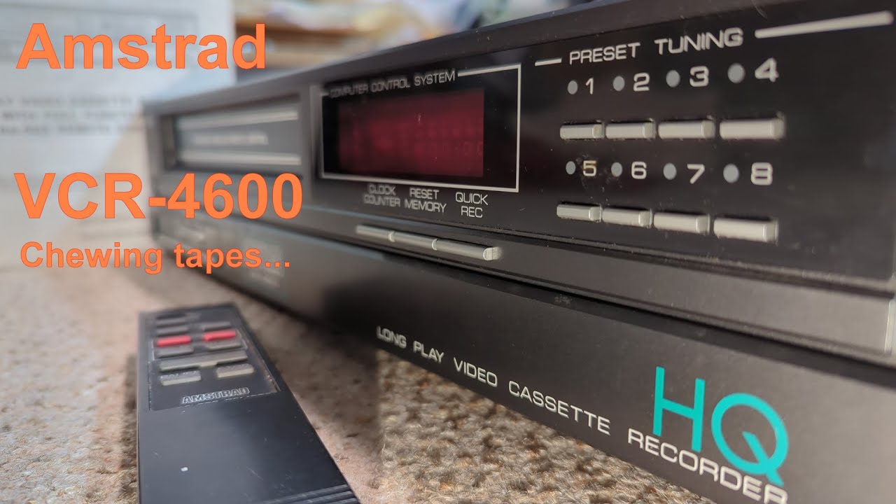 Amstrad VCR-4600 VHS VCR - damaging tapes - YouTube