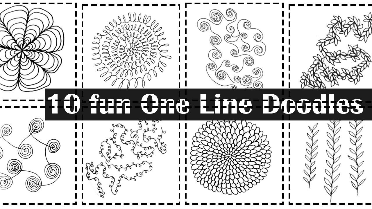 10 Fun One Line Doodles for your study breaks || Zentangle Patterns ...
