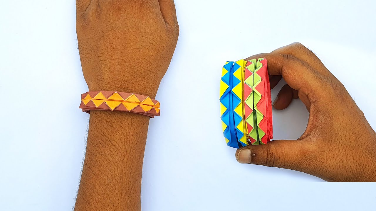 How to fold an Easy paper Origami Friendship Bracelet | Easy Paper ...