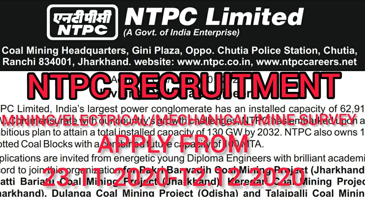 NATIONAL THERMAL POWER CORPORATION LIMITED(NTPC)|MINING/ELECTRICAL ...