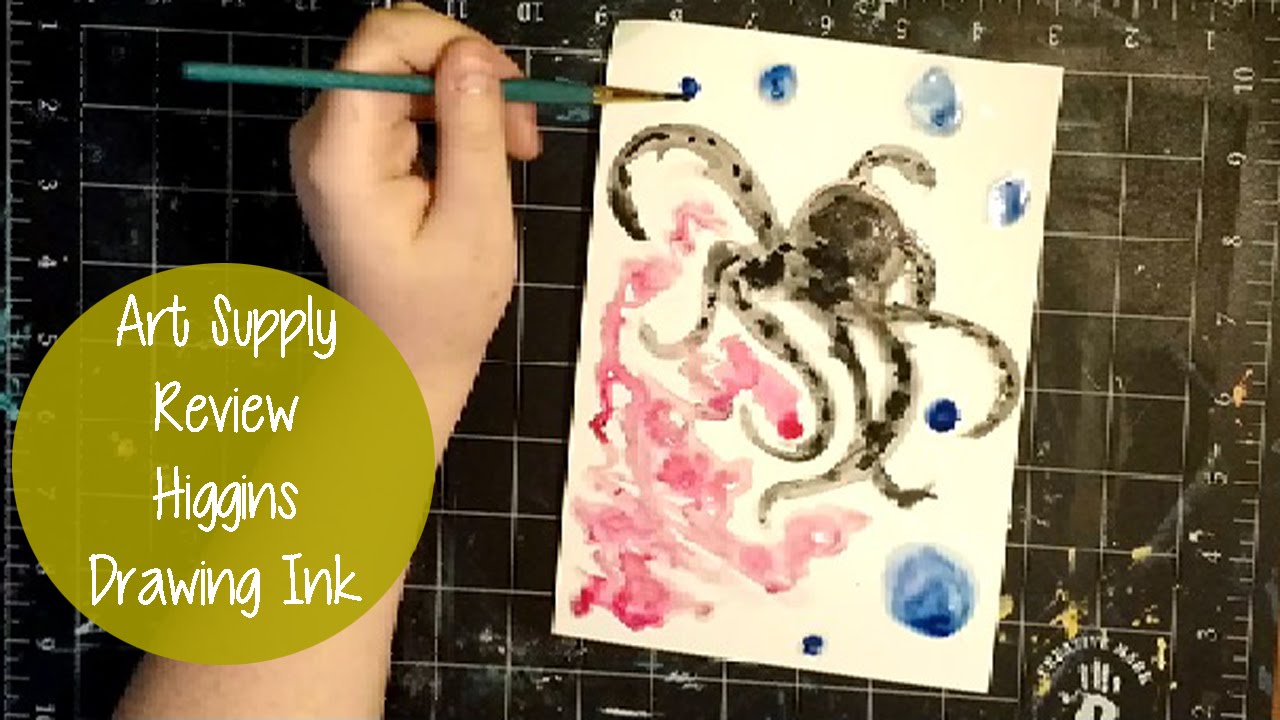 ART SUPPLY REVIEW! Higgins Drawing Ink - YouTube