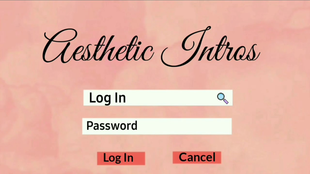#introtemplates #cute Website Login Cute Intro Templates | Aesthetic ...