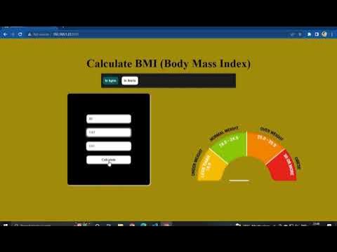 BMI calculator | CSS | HTML | Web development | Project ideas for ...