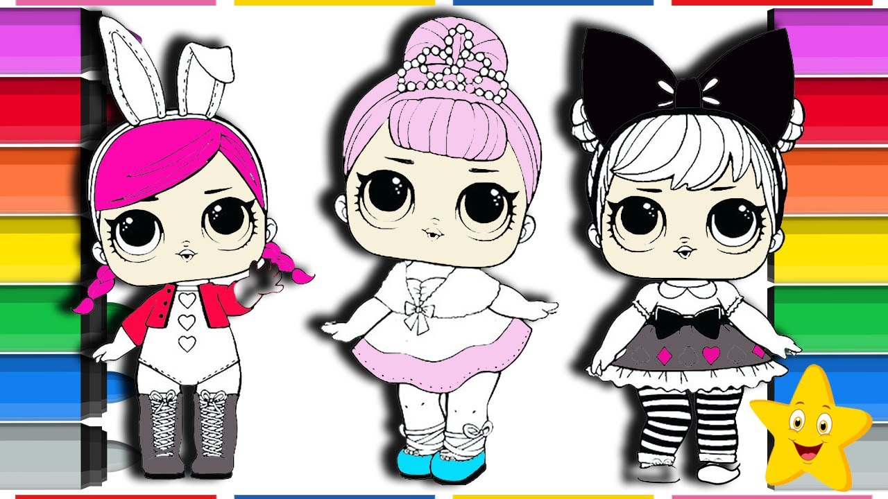 LOL SURPRISE COLORING PAGES! TRIPLE PUPPET COLORING 💫 - YouTube