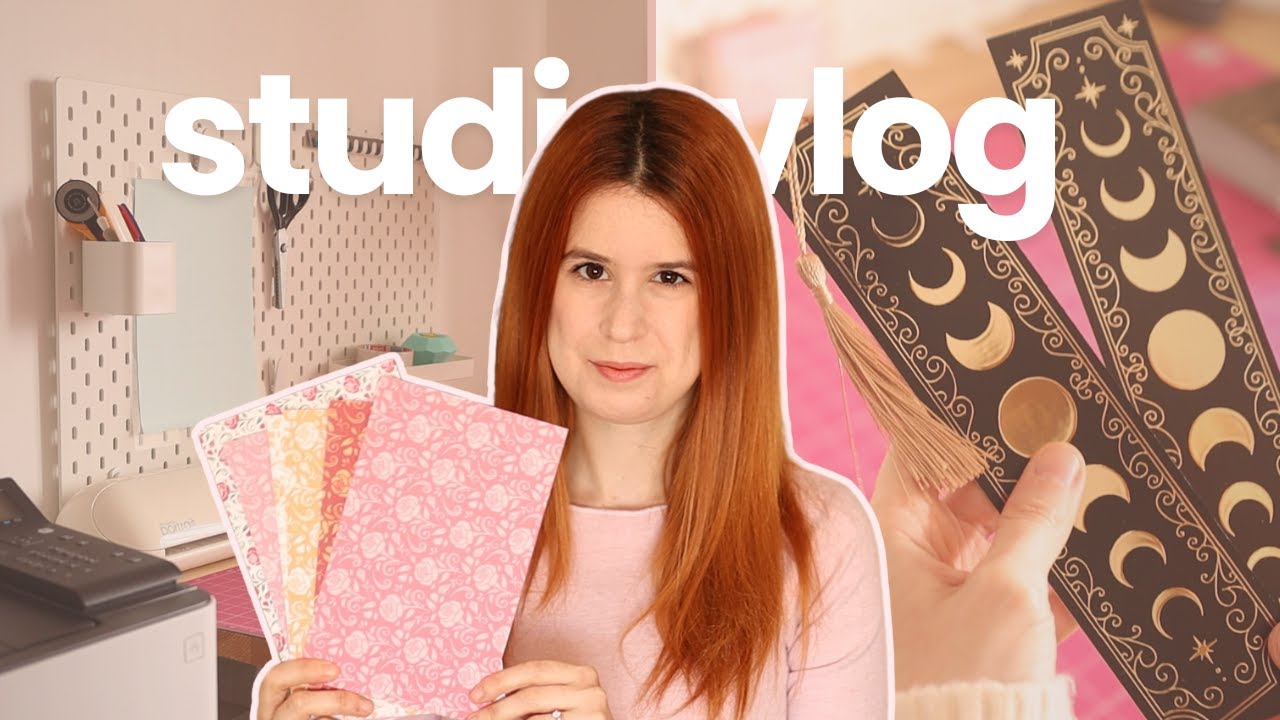 STUDIO VLOG 05 Mini Craft Table Makeover and Making new Book Sleeve ...